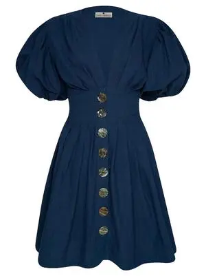 STATE OF GEORGIA The Jaime Mini Dress - Blue