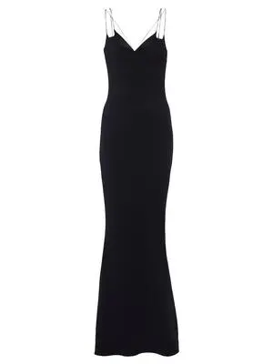 TOM FORD V-neck Silk-lined Satin Slip Dress - Black