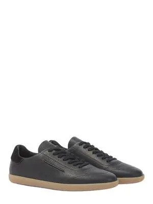 Zegna Zegna 232 Leather Lace-Up Sneakers Black