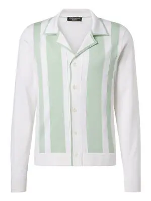 Dolce & Gabbana Striped Wool And Silk Shirt - White