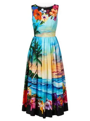 Dolce & Gabbana Printed Cotton Midi Dress - Multicoloured
