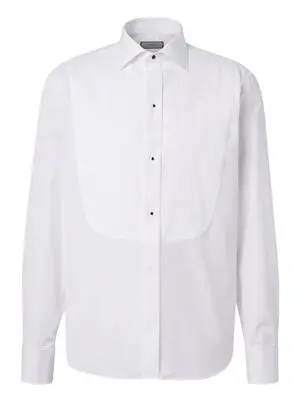 Canali Cotton Tuxedo Shirt - White
