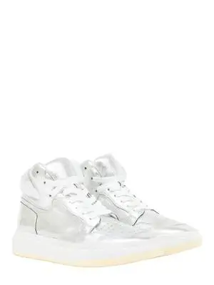 MAISON MARGIELA Lace-up High-top Sneakers - Silver