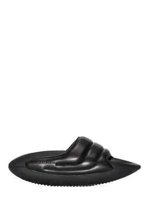Balmain Quilted Slides - Black