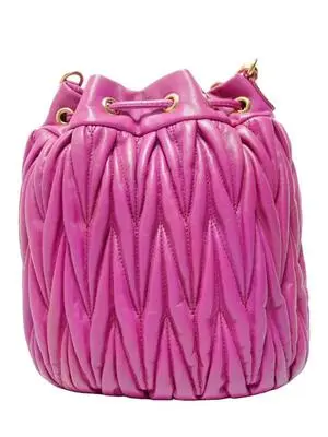 Miu Miu Matelassé Bucket Bag - Pink