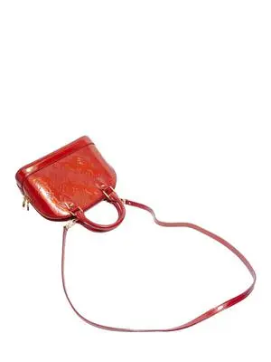 LOUIS VUITTON Monogram Vernis Alma Bb Shoulder Bag - Red