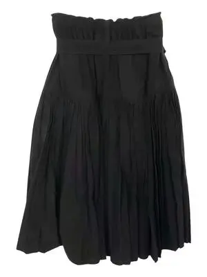 JIL SANDER Belted Pleated Skirt - Black