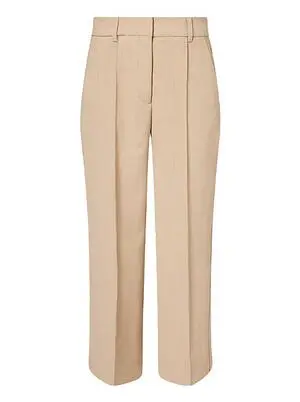 ME+EM Tailored Cropped-leg Woven Trousers - Sand