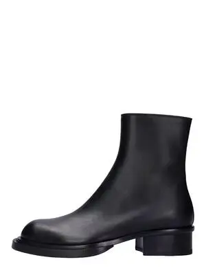 Alexander McQueen Leather Ankle Boots - Black