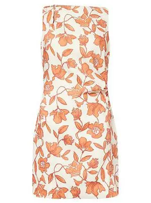 SIR. Chloe Floral Linen-blend Mini Dress - Tuileries