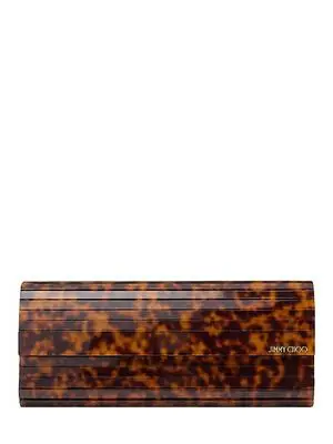 JIMMY CHOO Jimmy Choo Sweetie TPU Clutch Bag Tortoiseshell