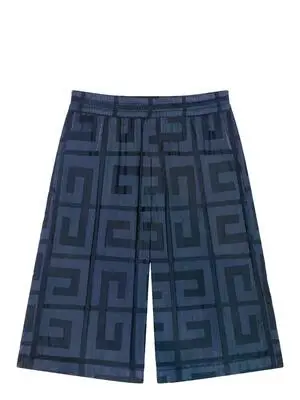 Givenchy 4g Monogram Elasticated Track Shorts - Blue