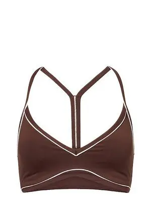 TALA Dayflex Contrast Sweetheart Sports Bra - Chestnut Brown