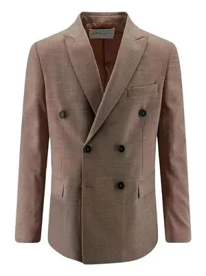 AMARANTO Double-breasted Blazer - Neutrals