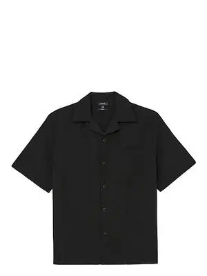 REISS Eclipse Crinkled Woven Shirt - Black