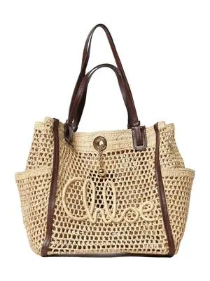 CHLOÉ CHLOÉ Crochet Raffia Tote