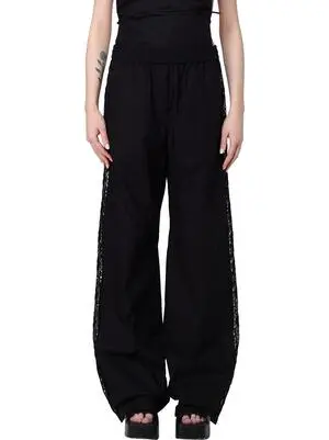 MSGM Lace Trim Trousers - Black