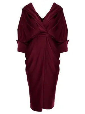 ACOB À PORTER Draped Midi Dress - Red