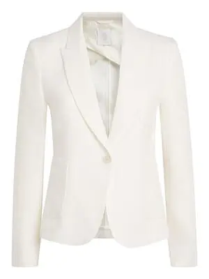 Eleventy Single-breasted Linen Blazer - White