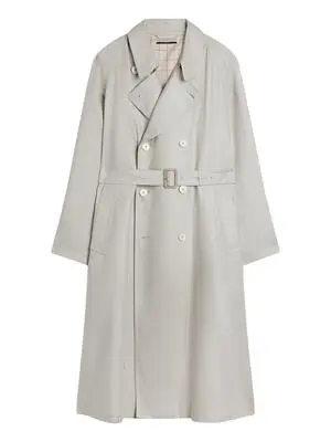 Dunhill Linen Archive Trench Coat - Grey
