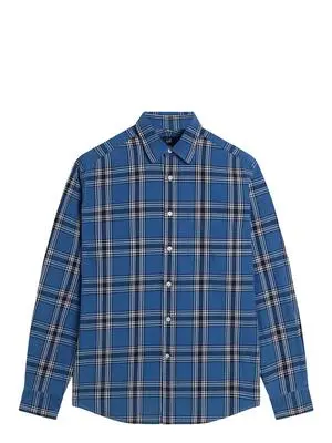 Dunhill Cotton Check Print Shirt - Blue