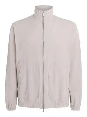 Eleventy Technical Zip-up Jacket - Beige