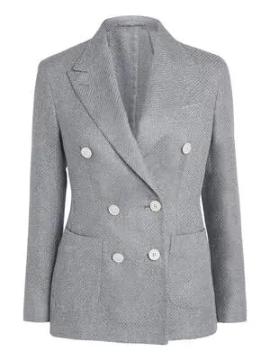 Eleventy Double-breasted Blazer - Blue