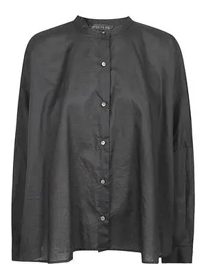 MIZUIRO Ind Embroidered Cotton Shirt - Black