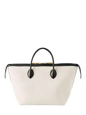 Khaite KHAITE Kasia Medium Canvas Tote Neutral