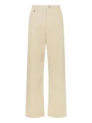 Calvin Klein Collection Gemma Cotton Straight-leg Pants - Neutrals