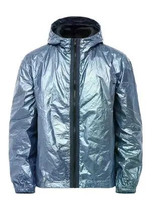 Givenchy Lamé Hooded Jacket - Blue