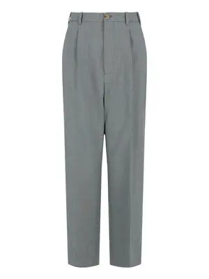 Gucci High Rise Wool Trouser Pants - Grey
