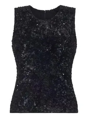 Adam Lippes Embellished Sleeveless Top - Black