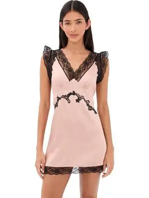 TANNER FLETCHER Tanner Fletcher Irene Lace Trim Mini Dress