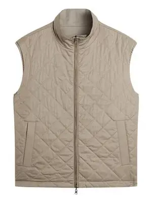 Dunhill Cashmere-mulberry Silk Reversible Gilet - Beige