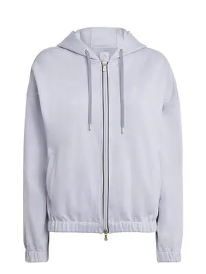 Eleventy Cotton Blend Zip-up Hoodie - Blue