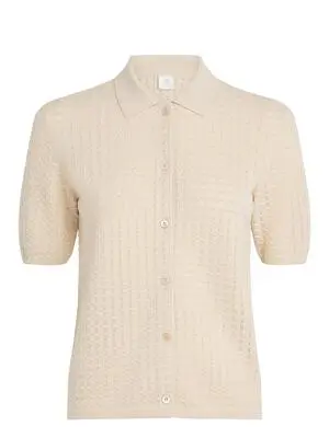 Eleventy Short-sleeve Wool Polo Shirt - Beige
