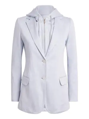 Eleventy Cotton-blend Hooded Blazer - Blue