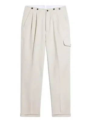 Dunhill Cotton Double-pleat Chinos - Grey