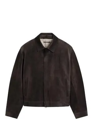 Dunhill Suede Zip-up Jacket - Brown