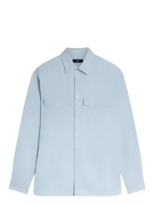 Dunhill Cotton-cashmere Shirt - Blue