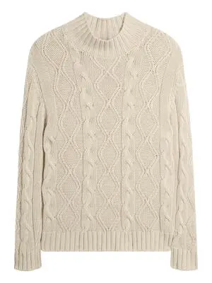 Dunhill Cashmere-blend Aran Cable-knit Sweater - Ivory