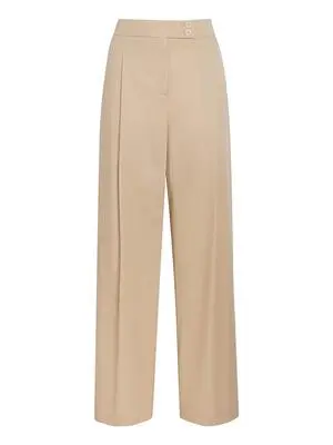 Eleventy Tailored Wide-leg Trousers - Beige