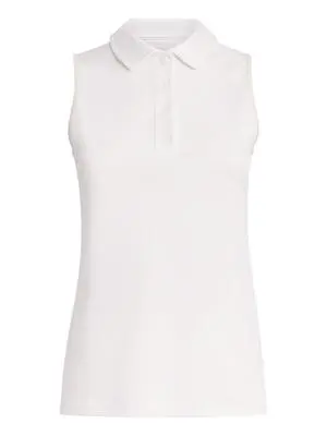 Eleventy Sleeveless Polo Shirt - White