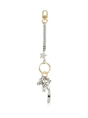 Marc Jacobs Embellished Bag Charm With Mixed Charms - Silver