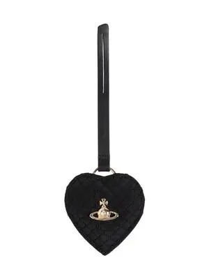VIVIENNE WESTWOOD Heart Shape Bag Charm With Mirror - Black