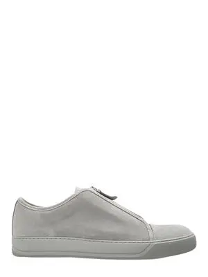 LANVIN Bb1 Suede Sneakers With Zipper Closure - Grey