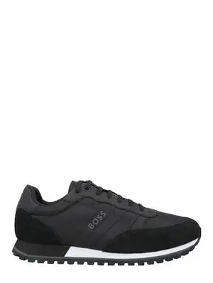 BOSS Leather And Textile Fiber Low-top Sneakers - Black