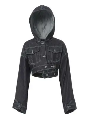GAO REPUBLIC Indigo Denim Hoodie Jacket - Blue