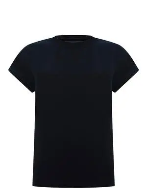EXQUISE Nyomi Crew Neck Short Sleeve Blouse - Black